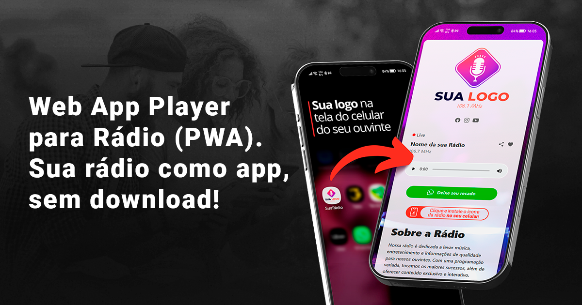 SitePlayer - Web App Player para Rádio (PWA) | iPhone/Android Sem Download